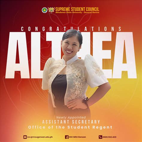 Ssc Msu Gensan Louise Gabrielle P Abing College Of Agriculture