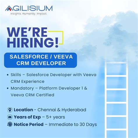 Agilisium Salesforce Crm Developer Veevacrm Hiring Careergrowth