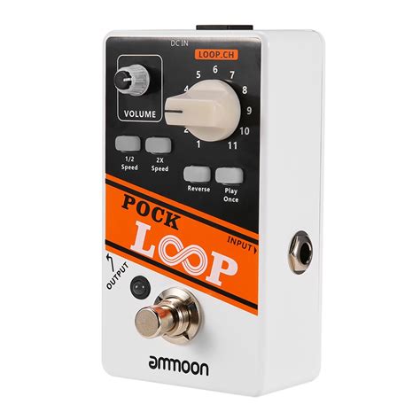 Munhão Pock Loop Looper Guitarra Efeito Pedal 11 Loopers Max 330mins