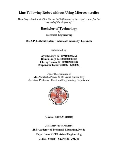 Line Following Robot Without Using Microcontroller Pdf