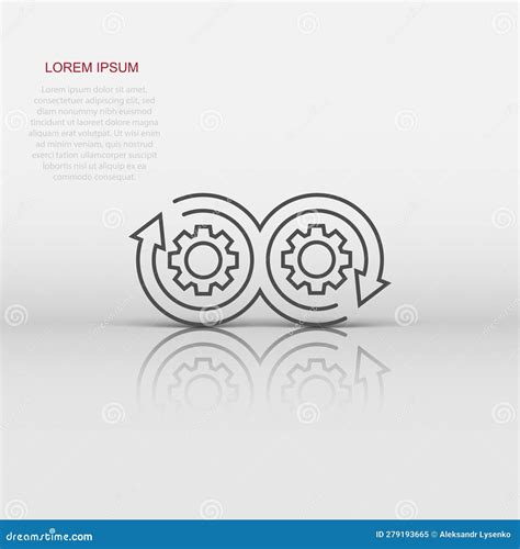 Development Icon In Flat Style Devops Vector Illustration On White Isolated Background Stock