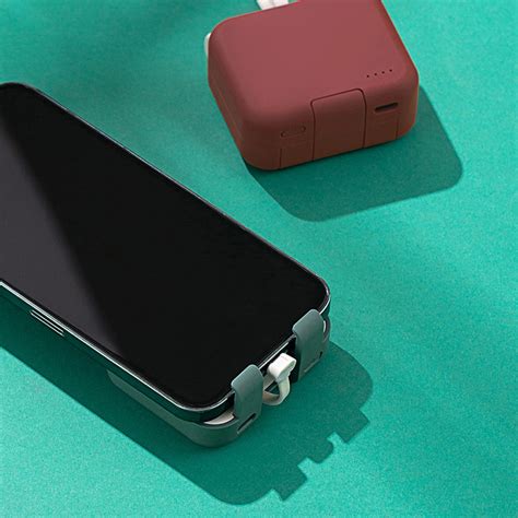 New 미니 큐브 백플립 폴더블 휴대폰 보조배터리 핸드폰 거치 초경량 접이식 휴대용 보조 배터리 편리한 잡화 쇼핑몰