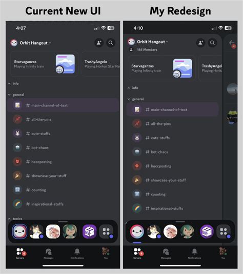 My Issues And Concepts For The New Mobile Ui R Discordapp