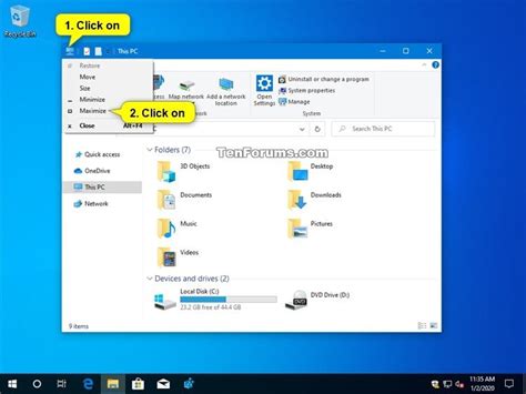 How To Maximize And Restore App Window In Windows 10 Tutorials