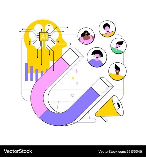 Ai Driven Customer Engagement Analytics Abstract Vector Image