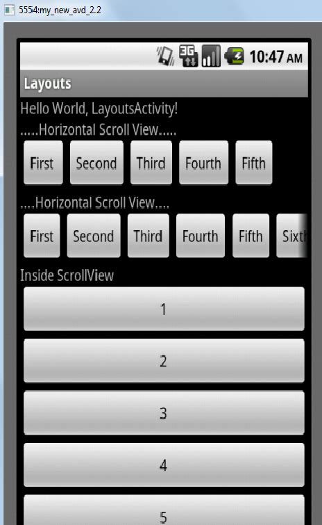 Android Scroll View Android World