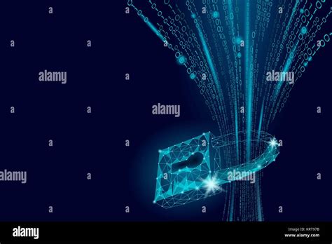 Cyber Safety Padlock On Data Mass Internet Security Lock Information