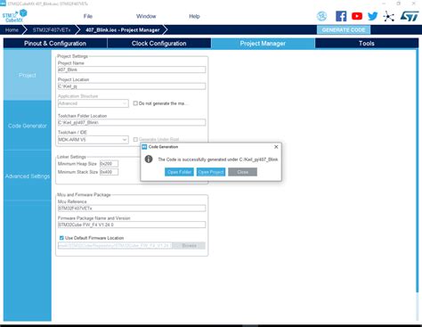 Stm32f4ve Blink Cubemx Keil Сайт о микроконтроллерах Stm32 и не только