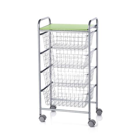 Carrinho De Cozinha Metálico Green Cor Cinzento Alumínio Verde Pistácio