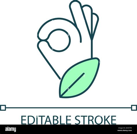 Sustainable Product Label Rgb Color Icon Stock Vector Image And Art Alamy