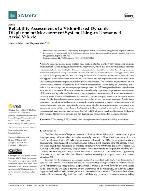 Reliability Assessment Of A Vision Based Dynamic Displacement Measurement System Using An