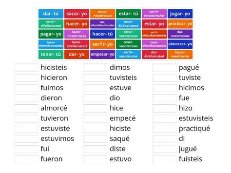 Preterite Irregulars Match Up