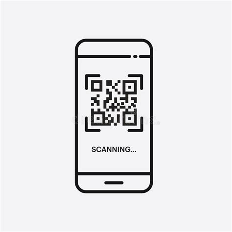 Qr Code Scan Icon With Smartphone Vector Stock Design For Barcode Scanning Eps File