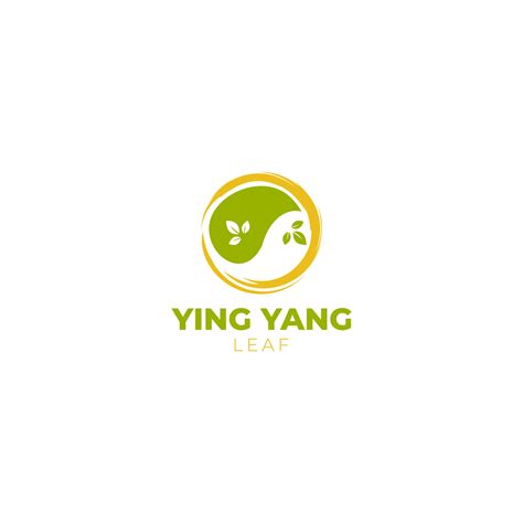 Ying Yang Leaf Logo Design Vector Vector Art At Vecteezy