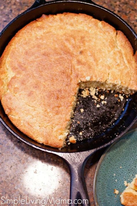 Cast Iron Skillet Sweet Cornbread Simple Living Mama