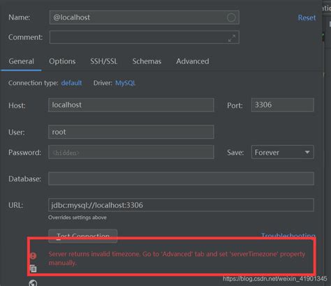 Idea 连接数据库mysql 报错：server Returns Invalid Timezoneidea Database Mysql