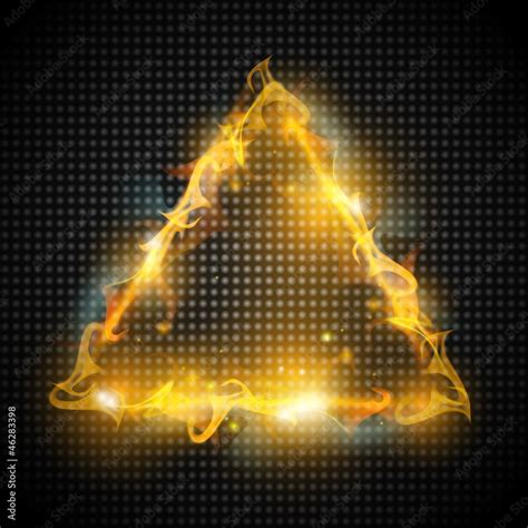 Background With Fire Triangle Stock Vector Adobe Stock