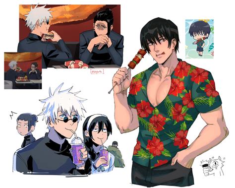 Gojou Satoru Getou Suguru Fushiguro Touji Amanai Riko And Akutami