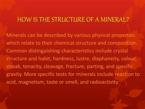 Minerals Ppt