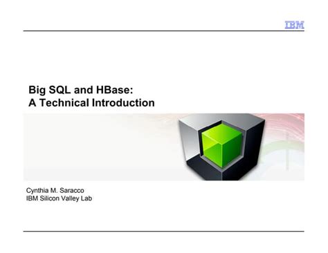 Big Data Big Sql And Hbase Pdf