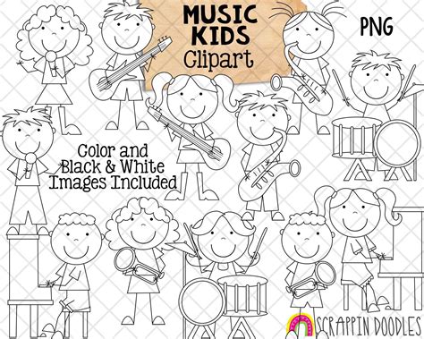 Band Clipart Black And White