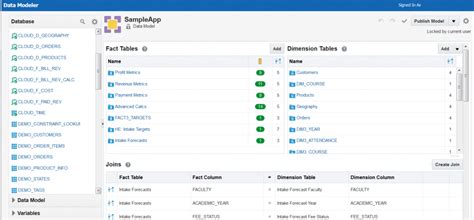Oracle BI Could Service Modeling Data