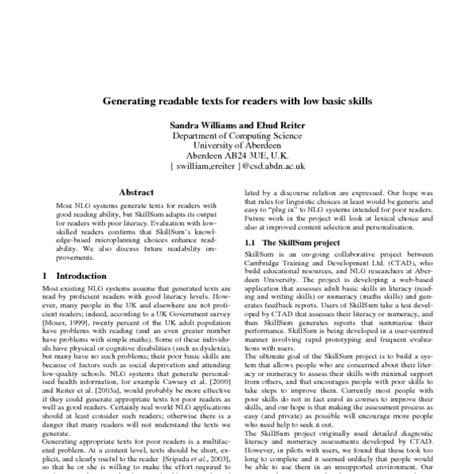 Generating Readable Texts For Readers With Low Basic Skills Acl Anthology