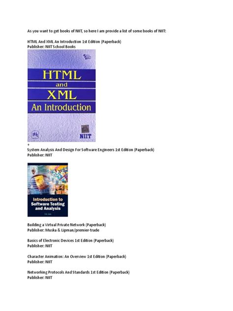 Niit Books Pdf