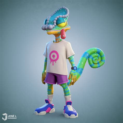Artstation Chameleon Character Game Ready