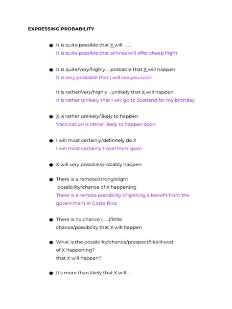 Probability Expressions Guide Pdf