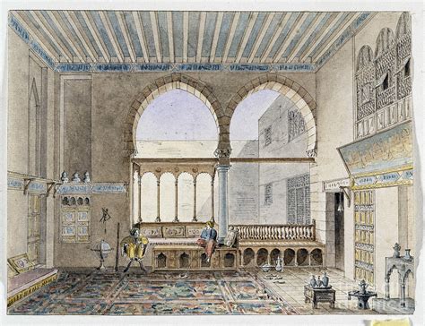 View Of The Interior Of The Sheik Jabarti Palace Watercolour By Pascal
