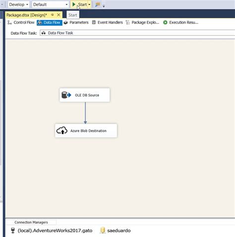 Uploading On Premises Data As Json To Azure Blob Storage Using Ssis