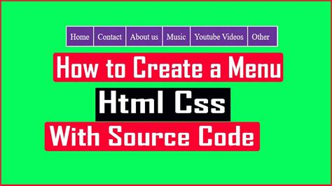 how to create a menu using html css navigation menu bangla tutorial
