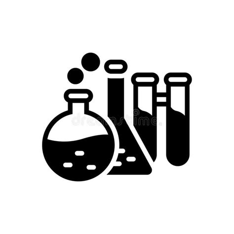 Black Solid Icon For Laboratory Lab And Chemistry Stock Illustration Illustration Of