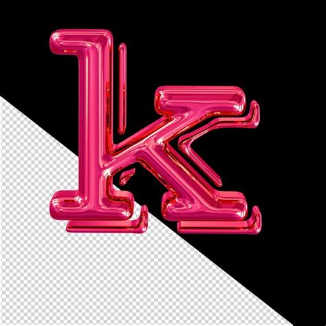 Premium Psd Pink 3d Symbol Letter K