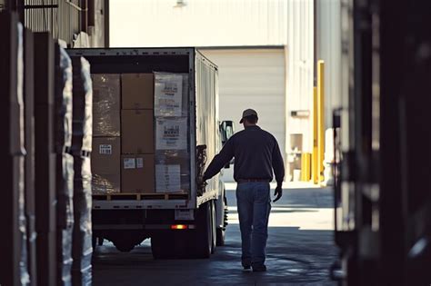 Efficient Warehouse Operations Loading Goods Onto Truck Premium Ai Generated Image