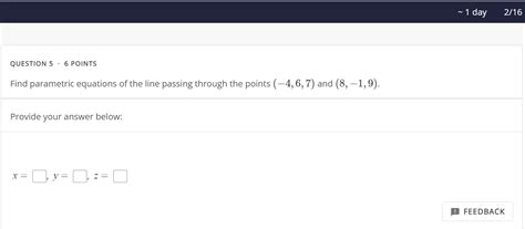 Solved Find Parametric Equations Of The Line Passing Through