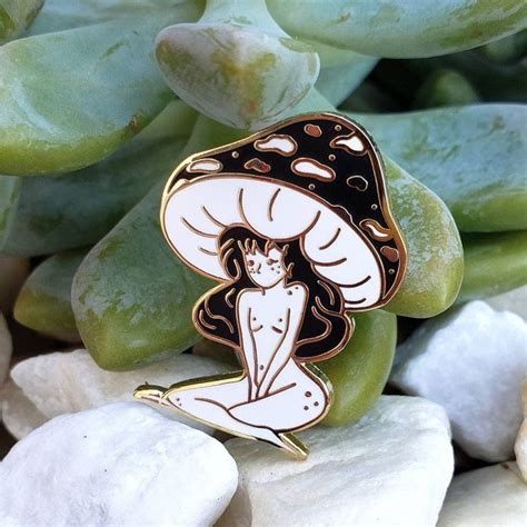 Enamel Black Sexy Mushroom Girls Enamel Pins 314 Grailed