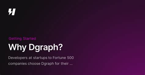 Why Dgraph Dgraph