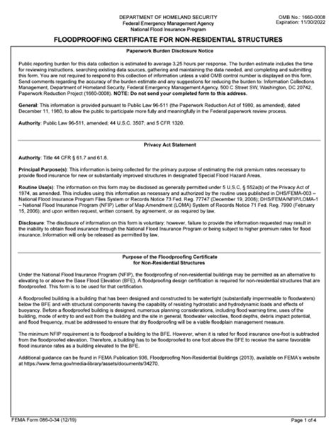 Fema Form 086 0 34 Fill Out Sign Online And Download Fillable Pdf Templateroller