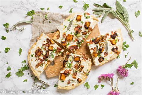 Roasted Maple Butternut Squash Bacon Flatbread