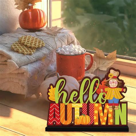 가을 나무 장식 간판 세트 독립형 추수감사절 테마 탁상 장식 가정 농가 및 카페용 수확철 디자인 전기 불필요 Temu Korea