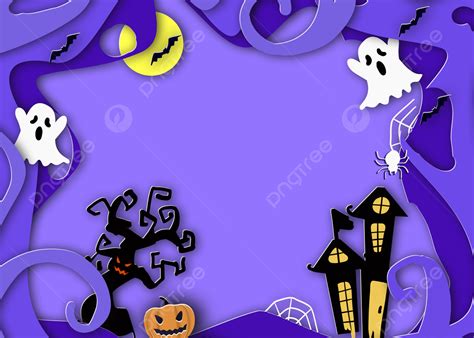 할로윈 도시 유령 호박 종이 컷 배경 유령 유령 호박 배경 일러스트 및 사진 무료 다운로드 Pngtree