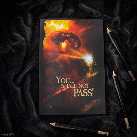 You Shall Not Pass Notebook The Lord Of The Rings Cinereplicas