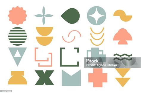 기하학적 모양 현대 현대 트렌디한 요소 기본 형태 고립된 미래 지향적인 인물 최소한의 추상화를 설정합니다 벡터 그림 0명에 대한 스톡 벡터 아트 및 기타 이미지 Istock