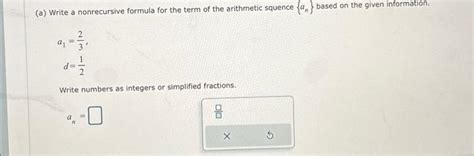 solved a write a nonrecursive formula for the term of the