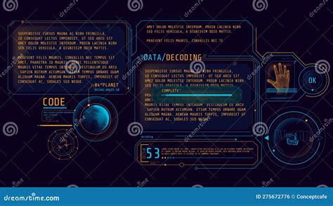 Animated Infographics On The Theme Of Data Decoding Stock Footage