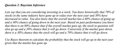 Solved Question Bayesian InferenceLets Say That You Are Chegg