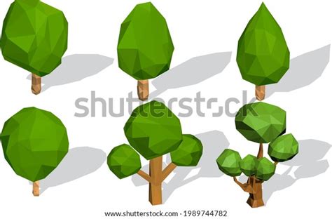 Isometric Trees Vector Tree Vector Low Stock Vector Royalty Free Shutterstock
