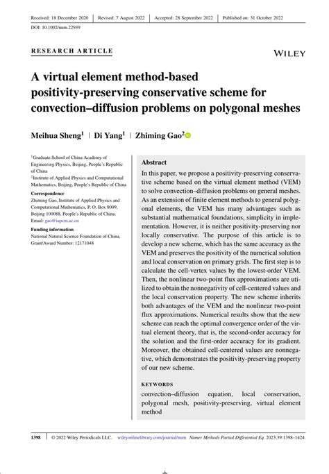 A Virtual Element Method‐based Positivity‐preserving Conservative